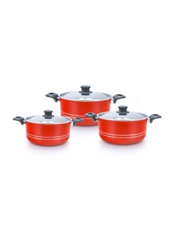TRUEVAL 6 Pieces Cookware Set Red 16/20/24cm Egypt | Cairo, Giza