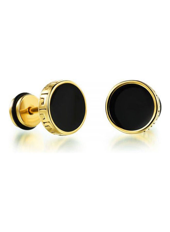 Generic Pk-302Gd Classy Stainless Steel Round Stud Earring For Men ...