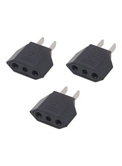 Generic 3-Piece Multipurpose Travel Adapter Black UAE | Dubai, Abu Dhabi