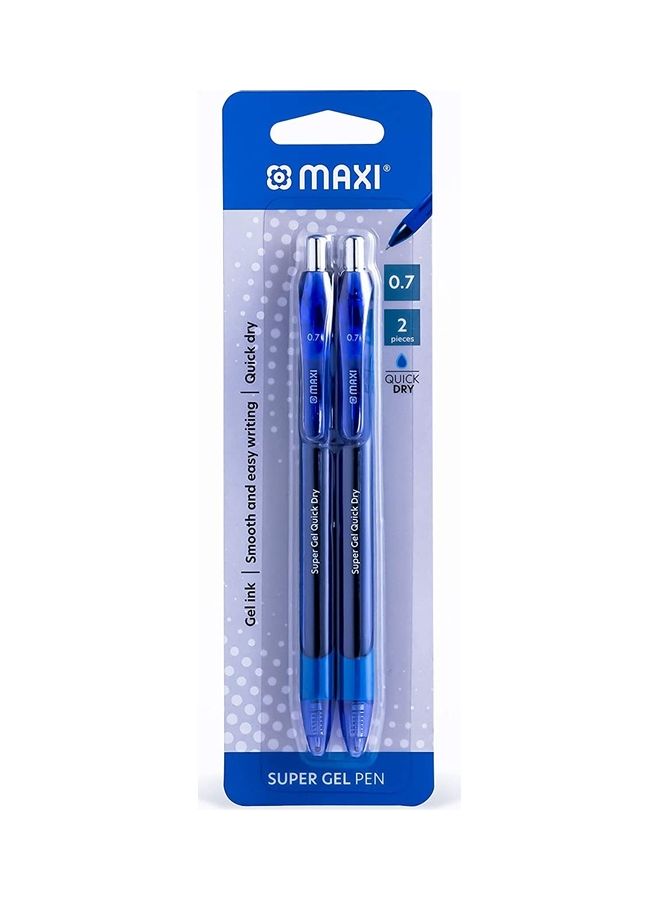 Maxi Pack Of 2 Gel Pen Blue | Best Price UAE | Dubai, Abu Dhabi