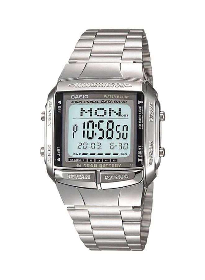 CASIO Men's Stainless Steel Digital Watch DB-360-1ADF - 35 mm - Silver ...