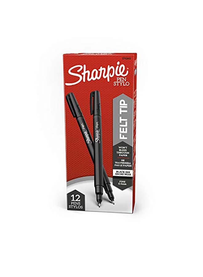 Sharpie 12-Piece Fine Tip Grip Gel Pen Black | Best Price UAE | Dubai ...