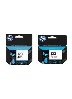 HP 2-Piece 123 Inkjet Printer Cartridge Set Black/Tri-colour KSA ...