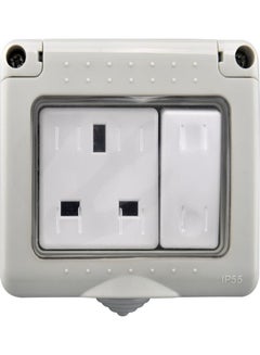 MODI Weatherproof Plug Socket and Switch Box - 1 Gang Grey/White UAE ...