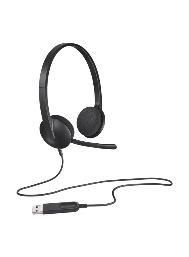 Logitech H340 USB Headset, Plug And Play, Noise Cancelling Microphone ...