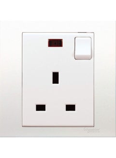 Schneider Electric Vivace Single Switched Socket with Neon 13A White ...