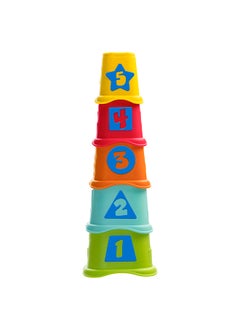 Chicco 2-In-1 Lightweight Portable Multicolour Stacking Cups Toy Set ...