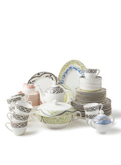 Noon East 70 Piece Ceramic Dinner Set Premium Quality - Dishes, Plates ...