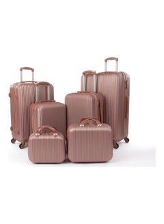 LIMRA 6-Piece Luggage Trolley Set Rose Gold KSA | Riyadh, Jeddah