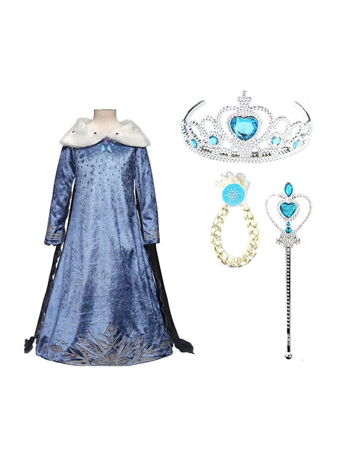 Fancydresswale 5-Piece Frozen Anna Elsa Princess Costume And ...