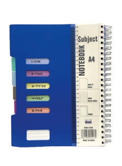 LEENO A4 5 Subject Notebook Blue KSA | Riyadh, Jeddah