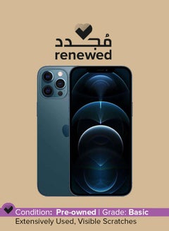 Apple Renewed - iPhone 12 Pro Max With Facetime 128GB Pacific Blue 5G ...