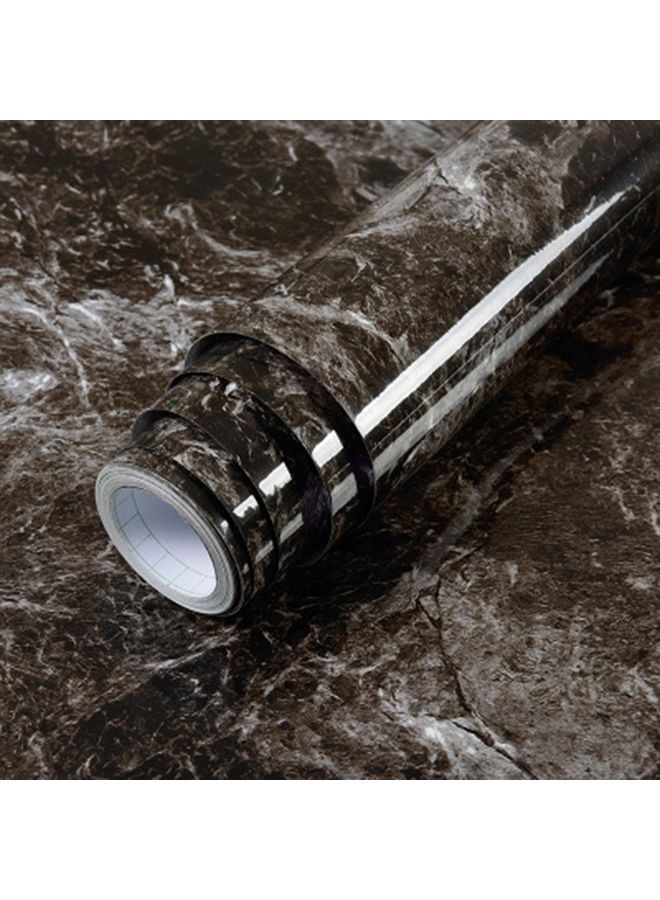 Generic Marble Pattern Water Resistant Self Adhesive Wall Sticker Black ...