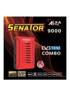 SENATOR 9000 Combo Satellite Receiver - Support Dvbt2/S2 9000 Red KSA | Riyadh, Jeddah