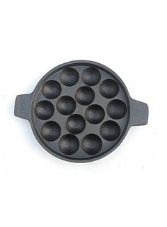 Ayda Pre-Seasoned Cast Iron Paniyarakkal Appa Kara Chatty 14 Pits Black ...