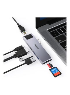 CHOETECH 7 in 1 USB-C Multiport Adapter for Apple Macbook Pro/Air Grey ...