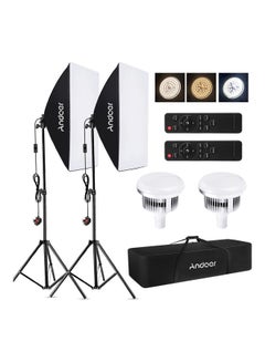 ANDOER 2-Piece Bi-color Temperature LED Light Softbox with Stand and ...