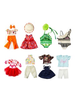 Generic 10-Piece Doll Clothes and Accessories Set 20 x 3 x 20cm UAE ...