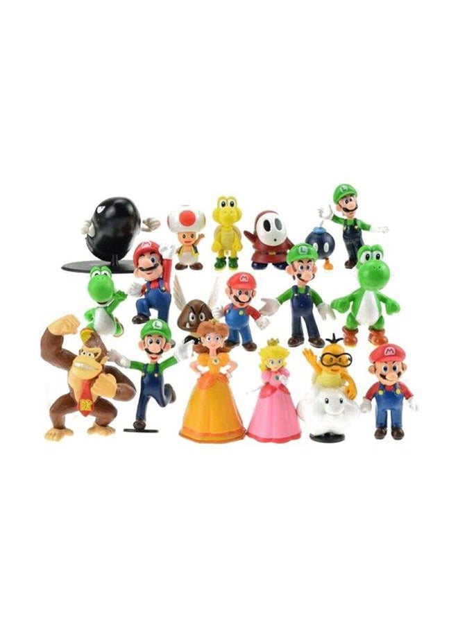Lucky 18-Piece Super Mario Bros Action Figure Set | Best Price KSA ...