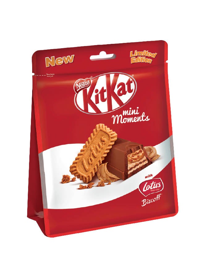 Buy KitKat Kit Kat Mini Moments Lotus Chocolate Bar Pouch Online | 15 ...