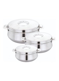Maxima 3-Piece Stainless Steel Hot Pot Set Silver 2.5Liters | Best ...
