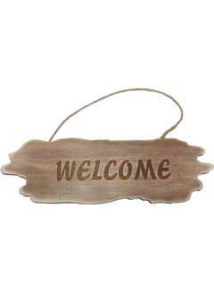 East Lady Welcome Sign Wooden Board Wall Hanging Brown 30x10cm UAE ...