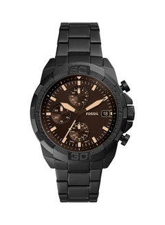 FOSSIL Men's Bronson Water Resistant Watch FS5851 - 44 mm - Black UAE ...