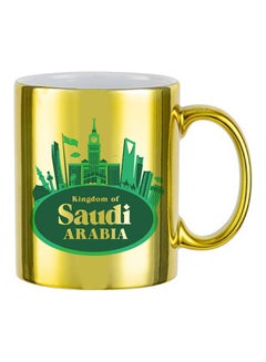 MEC Kingdom Of Saudi Arabia National Day Mug Gold KSA | Riyadh, Jeddah