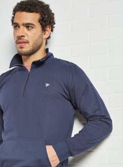 Blue Saint Regular Fit Cotton Jacket Blue UAE | Dubai, Abu Dhabi