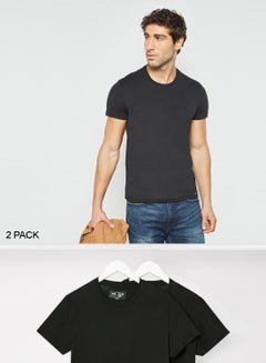 LEE Crew Neck T-Shirt (Pack of 2) Black UAE | Dubai, Abu Dhabi