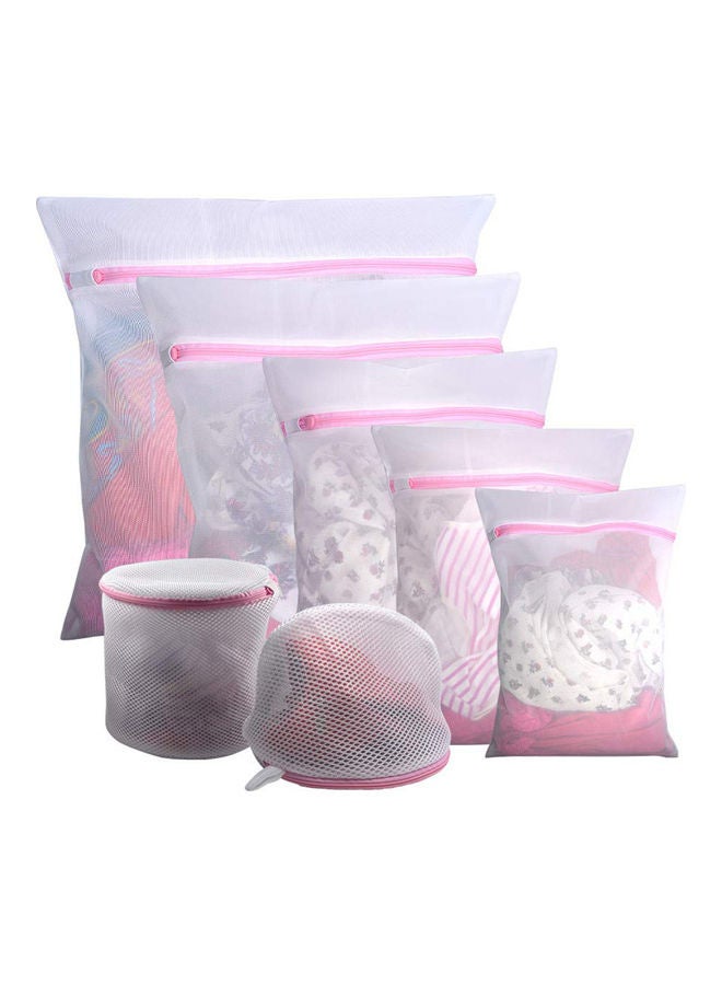 Generic 7-Piece Reusable Mesh Net Zipper Laundry Bag Set Clear | Best ...