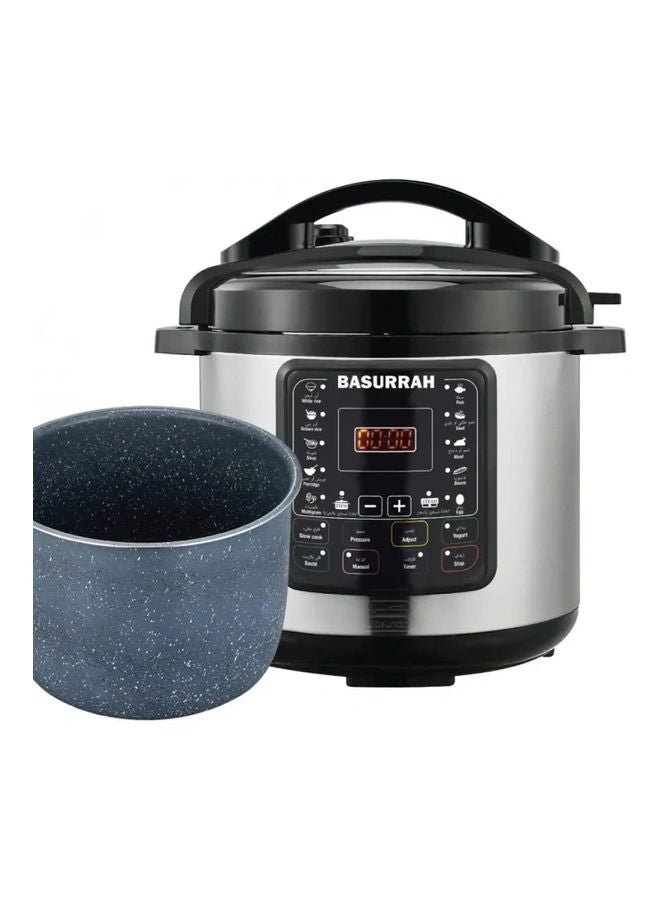 BASURRAH Electric Pressure Cooker 8.0 L 1200.0 W 28-00228 Silver | Best ...