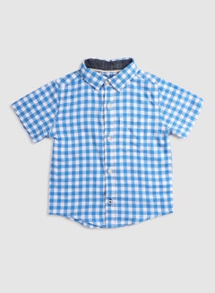 Zarafa Baby Boys Collared Neck Short Sleeve Shirt Blue/White UAE ...