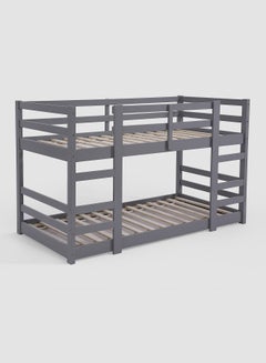 Bebi Bunk Bed - Bunk Bed Wood 18-0601 Charcoal Grey Color - Size 190 X ...