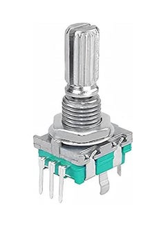 Generic 5Pcs 5 Pin Rotary Encoder With Push Button Silver 15.9 x 9 x 3 ...