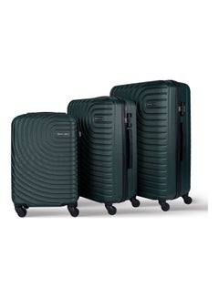 PARAJOHN 3-Piece Hardside Luggage Trolley Set Army Green KSA | Riyadh ...