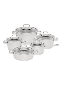 Berghoff 10-Piece Cookware Set Manhattan(1xCovered Saucepan, 1xCovered ...