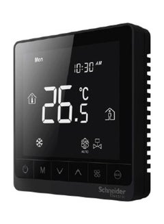 Schneider Electric Electric Space Logic Digital Thermostat Fan Black ...