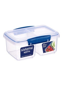 sistema Medium Split Food Container Dark Blue - Clear 835ml Egypt ...