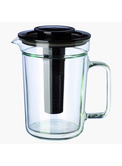 Home Box Simax Glass Jug With Lid Clear/Black | Best Price KSA | Riyadh ...