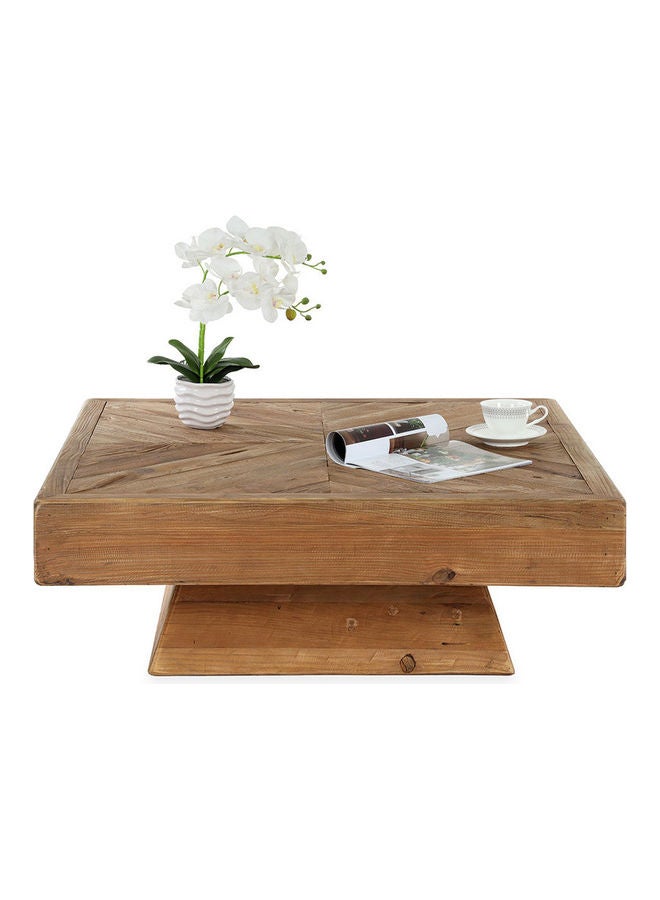 homes r us Rayyan Square Coffee Table Brown 100 x 100 x 36cm | Best ...
