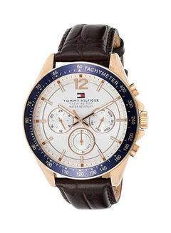 TOMMY HILFIGER Men's Leather Analog Watch 1791118 | Yellow Friday Sale