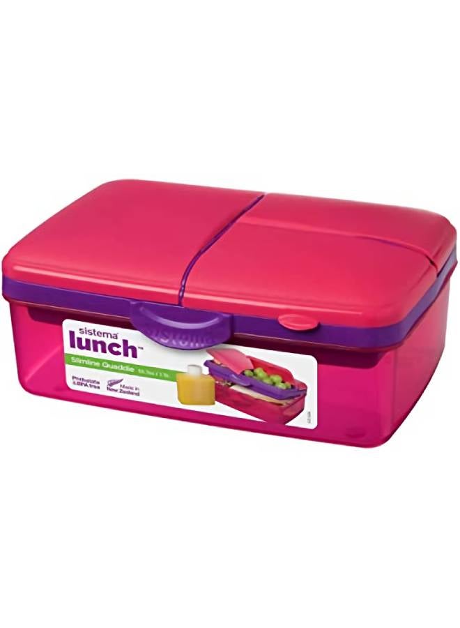 sistema Slimline Quaddie Lunch Box Multicolour 1.5Liters | Best Price ...