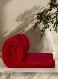 Family Bed Family Bed Plush Plain Bed Heater Cotton Dark Red 220 × ...