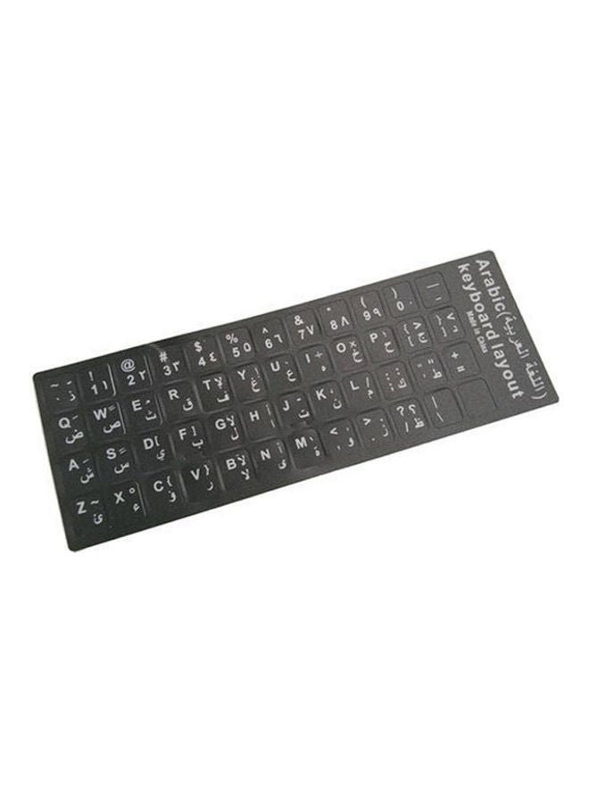 Generic English & Arabic Standard Keyboard Layout Stickers Frosted ...