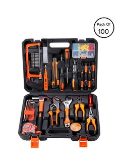 LAWAZIM Pack Of 100 Heavy Duty Tool Set With Bag Black/Orange/Silver ...
