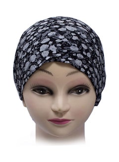 SD Floral Pattern Bonnet Cap Grey/White/Black KSA | Riyadh, Jeddah