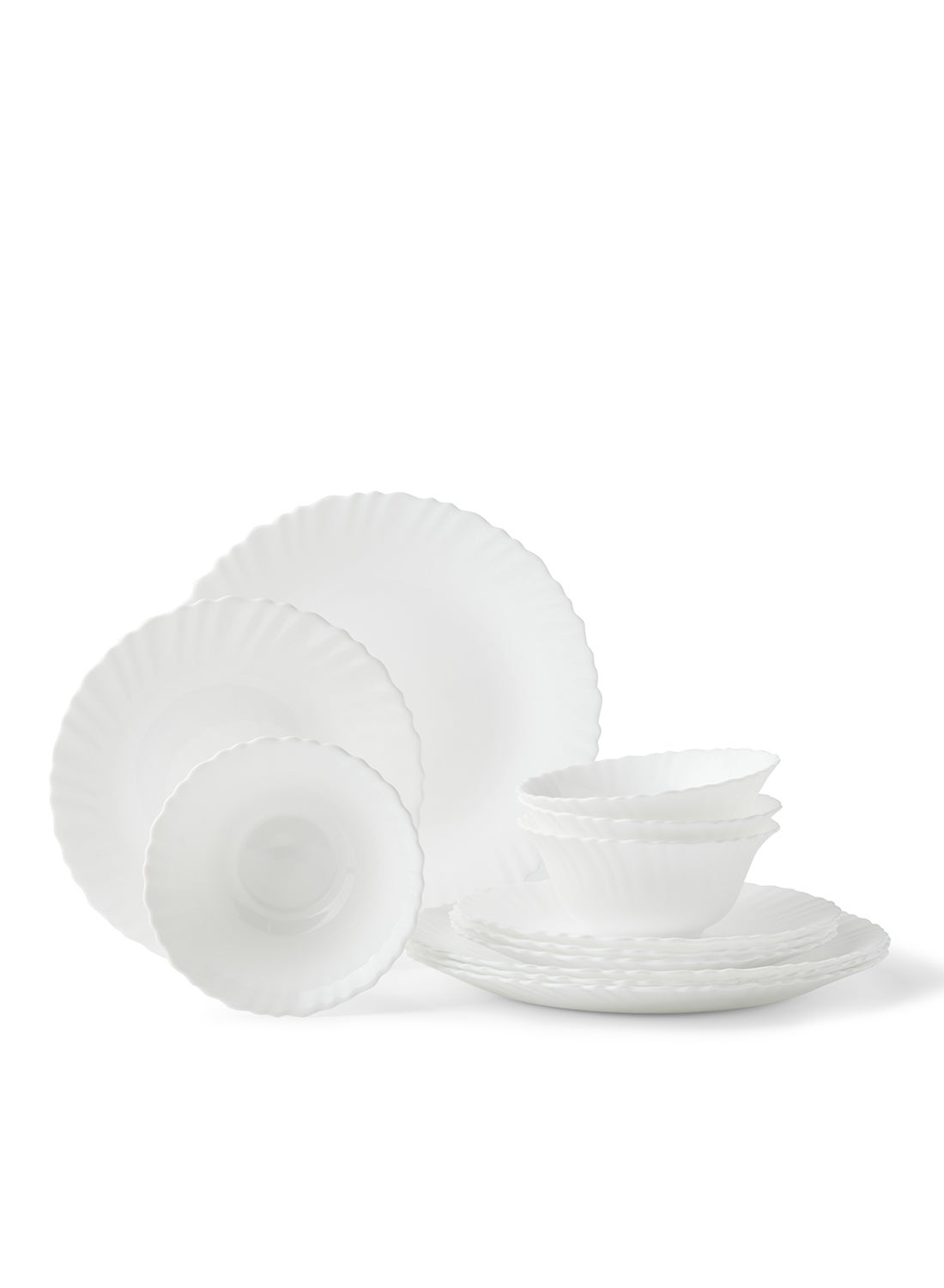 Noon East 12 Piece Opalware Dinner Set For Everyday Use - Light Weight ...