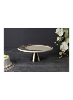 Pan Home Mashrabiya Mesh Crescent Cake Stand Gold 30x11cm UAE | Dubai ...