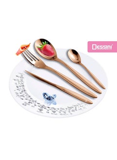 DESSINI 135-Piece Stainless Steel Cutlery Set Copper UAE | Dubai, Abu Dhabi